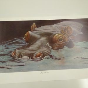 Harold Rigsby | Wall Decor | Hippopotamus By Harold Rigsby 3220 Signed ...